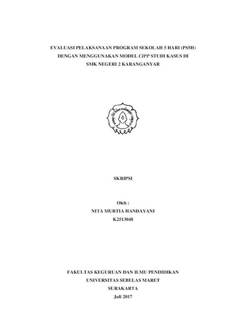 PDF EVALUASI PELAKSANAAN PROGRAM SEKOLAH I Evaluasi Pelaksanaan Program Sekolah Hari