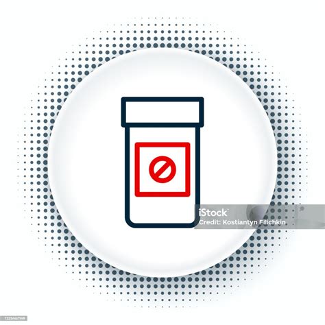 라인 스포츠 도핑 흰색 배경에 고립 된 단백 동화 약물 아이콘 단백 동화 스테로이드 정제 항아리에 알 약 다채로운 개요 개념