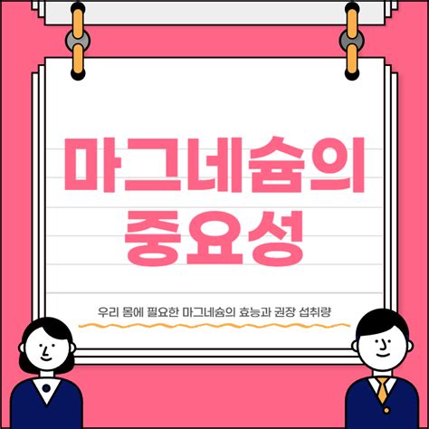 마그네슘의 중요성 우리 몸에 필요한 마그네슘의 효능과 권장 섭취량