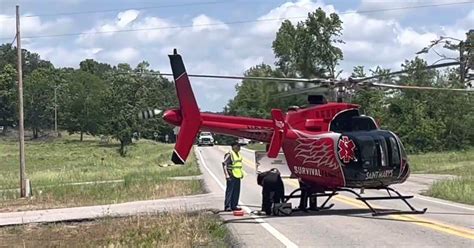 Video Female Passenger Airlifted For Serious Injury After Collision