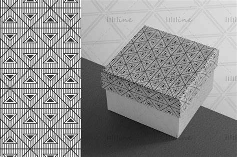 10 Seamless Geometric Triangles Vector Patterns