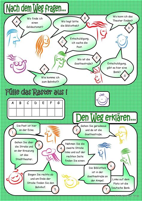 Nach Dem Weg Fragen Allgemeine Deutsch Daf Arbeitsbl Tter Pdf Doc