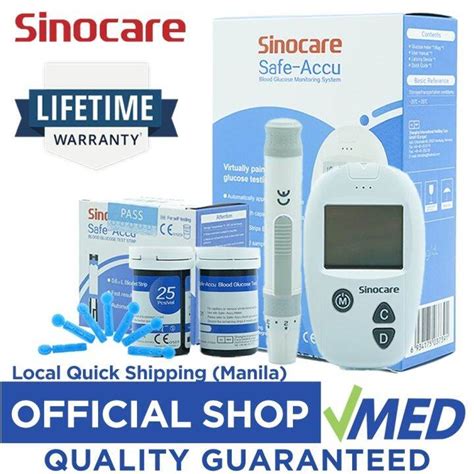 Sinocare Safe Accu Blood Glucose Monitor Glucometer Set And Strips