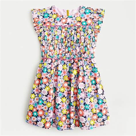 Jcrew Girls Smocked Waist Dress In Floral Dresses Waist Dress