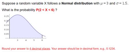 solved suppose a random variable x follows a normal