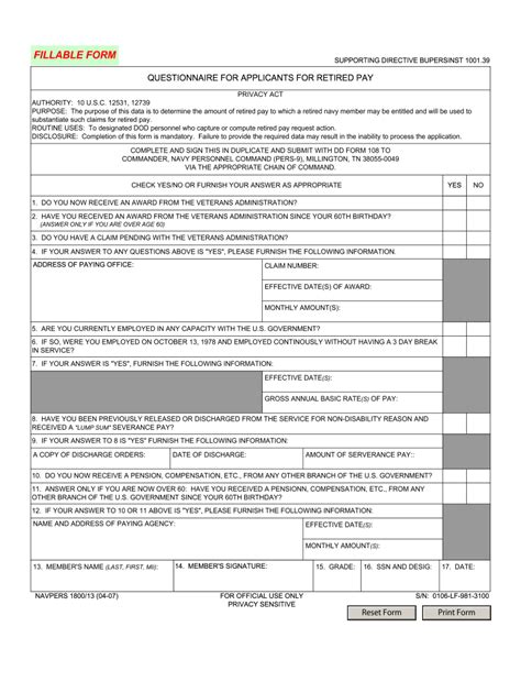Navpers 1800 13 Form Fill Online Printable Fillable Blank PdfFiller