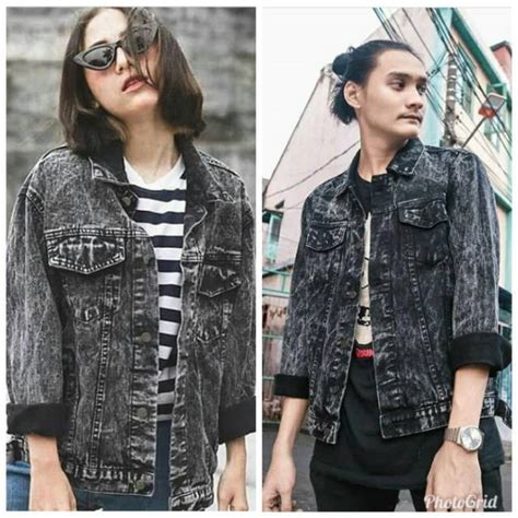 Jual JAKET JEANS PRIA WANITA SNOW BLACK JAKET DENIM POPULER JAKET JEANS DEWASA PREMIUM Shopee