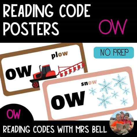 Sound Wall Posters For The Ow Phonogram By Reading Codes With Mrs Bell