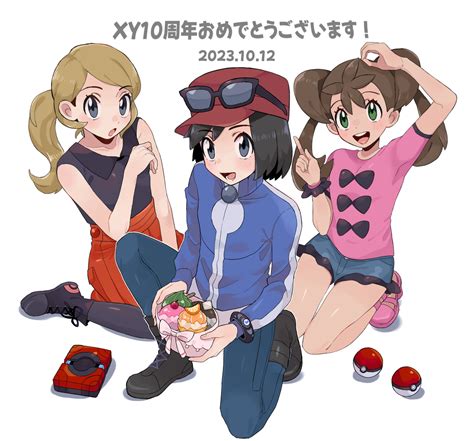 Serena Calem And Shauna Pokemon And 1 More Drawn By Sana37pisana