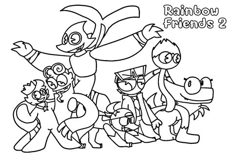 Printable Rainbow Friends Chapter 2 Coloring Pages Free Printable