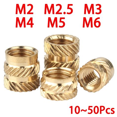 Injection Molding Brass Knurled Thread Inserts Nut M2 M25 M3 M4 M5m6