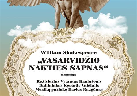 V Šekspyras Vasarvidžio Nakties Sapnas Savaitgalio Pramogos Renginiai Kelionės