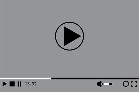 블랙 그레이 미디어 플레이어와 현대 아이콘 웹 사이트 템플릿입니다 컴퓨터 화면입니다 템플릿 미디어 플레이어 벡터 이미지입니다