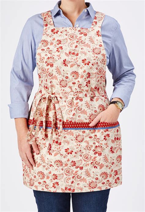 French Country Apron Reversible Apron For Women Retro Apron Etsy