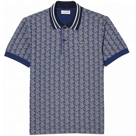 Lacoste Classic Fit Monogram Jacquard Polo Shirt Dh1417 00