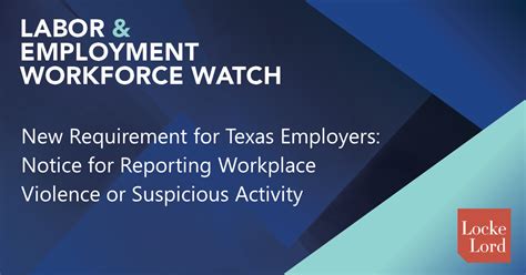Notice For Reporting Workplace Violence Suspicious ‎activity