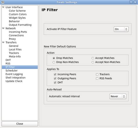 Settings Ip Filter Tixati