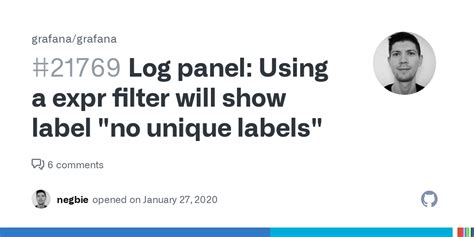 Log Panel Using A Expr Filter Will Show Label No Unique Labels
