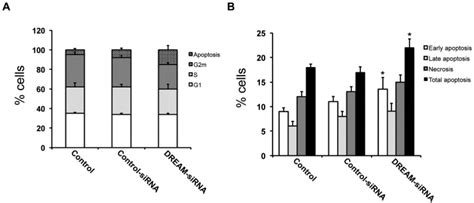 Cellular Effects Of Sirna Dream A Bar Graph Obtained From Cell Cycle Download Scientific