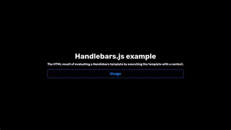 Handlebars Js Example