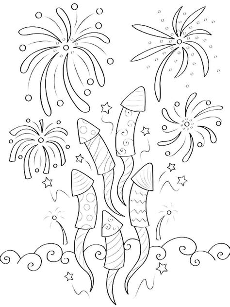 Desenhos De Fogos De Artif Cio Para Colorir Pintar E Imprimir