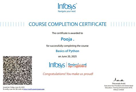 Python Techjourney Learningpath Infosys Skillbuilding Pooja Choudhary