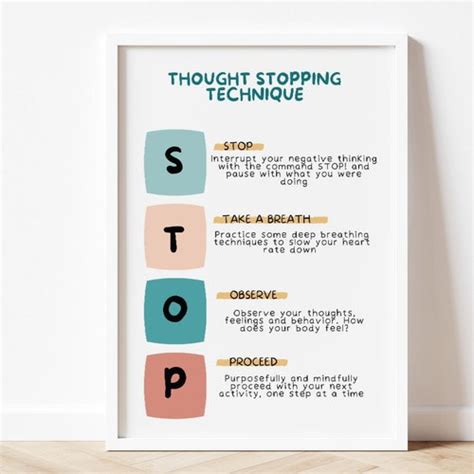 Stop Grounding Technique Coping Skills Coping Strategies Etsy