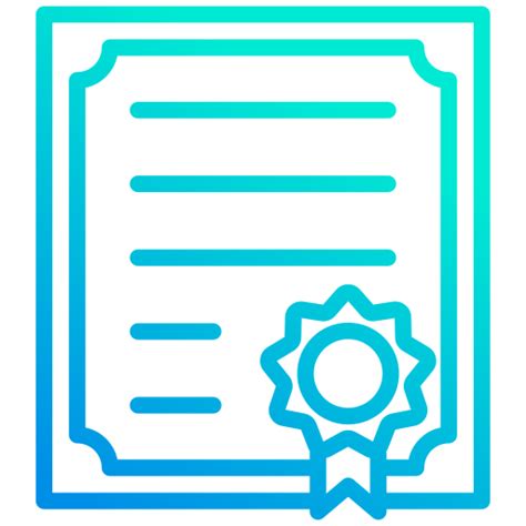 Сертификат иконка Generic Gradient Outline Freepik