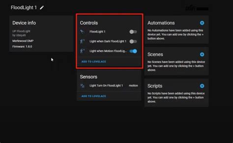 Unifi Protect Integration Floodlight Configuration Home Assistant Community