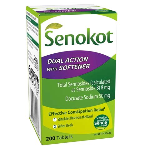 Senokot Dual Action Constipation Relief Tablets 200 Your Discount
