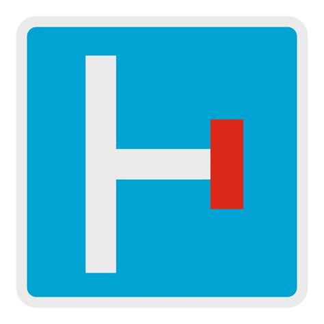 Premium Vector Right Road Deadlock Icon Flat Illustration Of Right