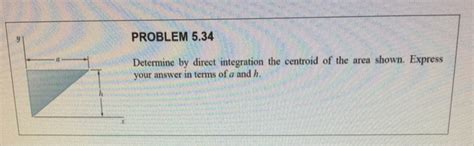 solved problem 5 34 determine by direct integration the