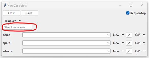 Defining Data Tkclasswizard