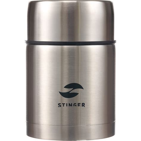 Термос ланч-бокс STINGER 0.7 л, широкий, нержавеющая сталь, серебристый ...