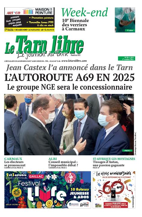 Le Tarn Libre N202139 du 01 octobre 2021 à télécharger sur iPad