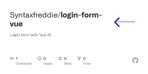 Github Syntaxfreddielogin Form Vue Login Form With Vue Js