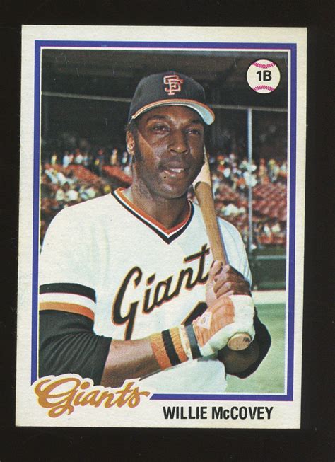 Topps Willie McCovey San Francisco Giants Baseball Card For Sale Online EBay