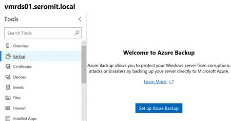 How To Backup An On Prem Machine To Azure Backup