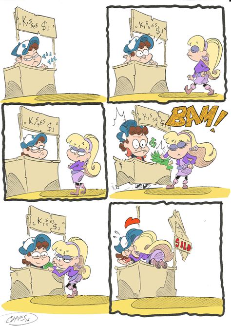 Dippers Kissing Booth Mabels Idea Colored By Zaidan On Deviantart