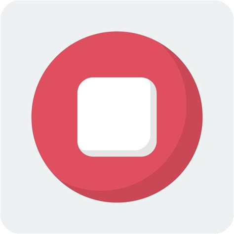 Stop Button Vector Icon 21041229 Vector Art At Vecteezy