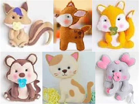Bichinhos Fofos Em Feltro Moldes Ver E Fazer