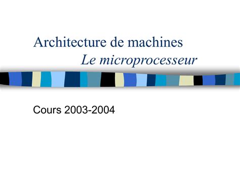 Le Microprocesseur