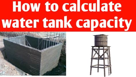 How To Calculate Water Tank Capacity In Liters Civil Sir