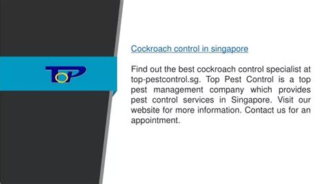 Ppt Cockroach Control In Singapore Powerpoint Presentation Free