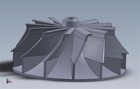 涡轮叶轮solidworks 2012模型图纸免费下载 懒石网