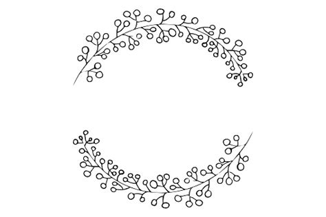 우아한 타원형 꽃 프레임 흰색 배경에 격리된 손으로 그린 낙서 스타일의 테두리 실루엣 화환 장식 섬세한 클립 아트 벡터 그림 검은색에 대한 스톡 벡터 아트 및 기타 이미지