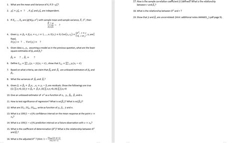 Solved What Are The Mean And Variance Of X If X∼chi N 2