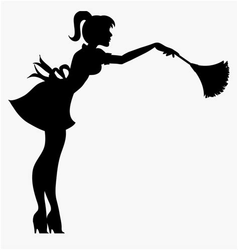 Cleaner Cleaning Maid Silhouette Clip Art Maid Silhouette Hd Png