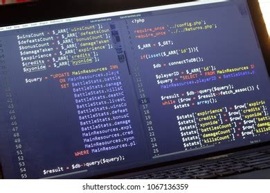 Programmers Text Editor Showing Source Code Stock Photo 1426062548