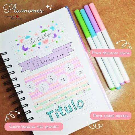 Básicos para tu bujo Margenes para cuadernos faciles Apuntes de